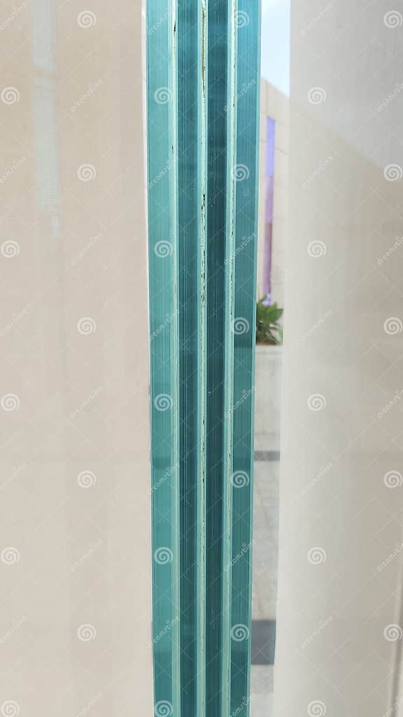Tempered Glass Composed of 5 Different Layers Stock Image - Image of ...