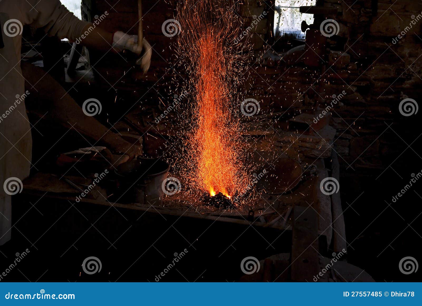 Tempering in the forge stock image. Image of craftsmanship - 27557485