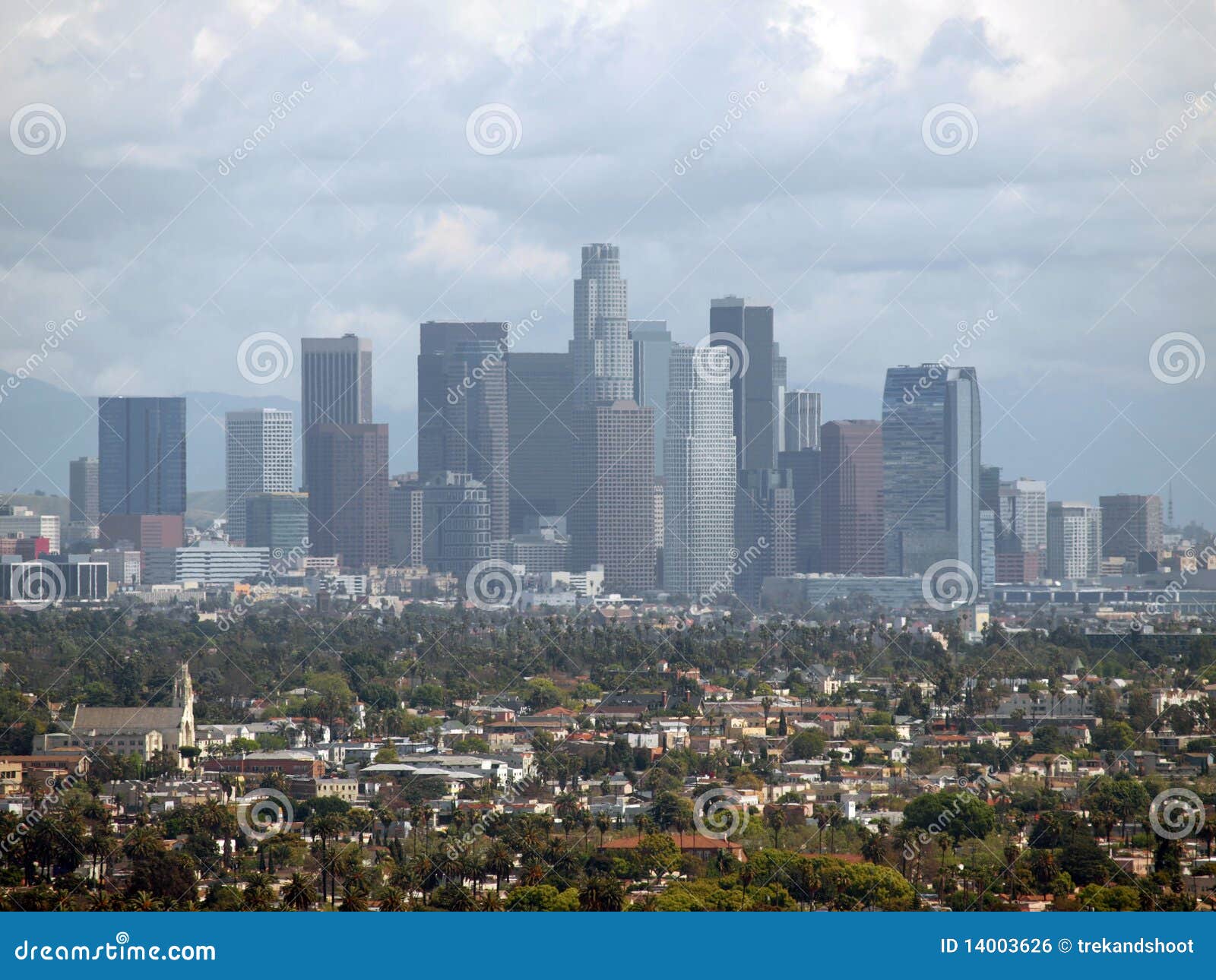 Tempestade da cidade do LA foto de stock. Imagem de cityscape - 14003626