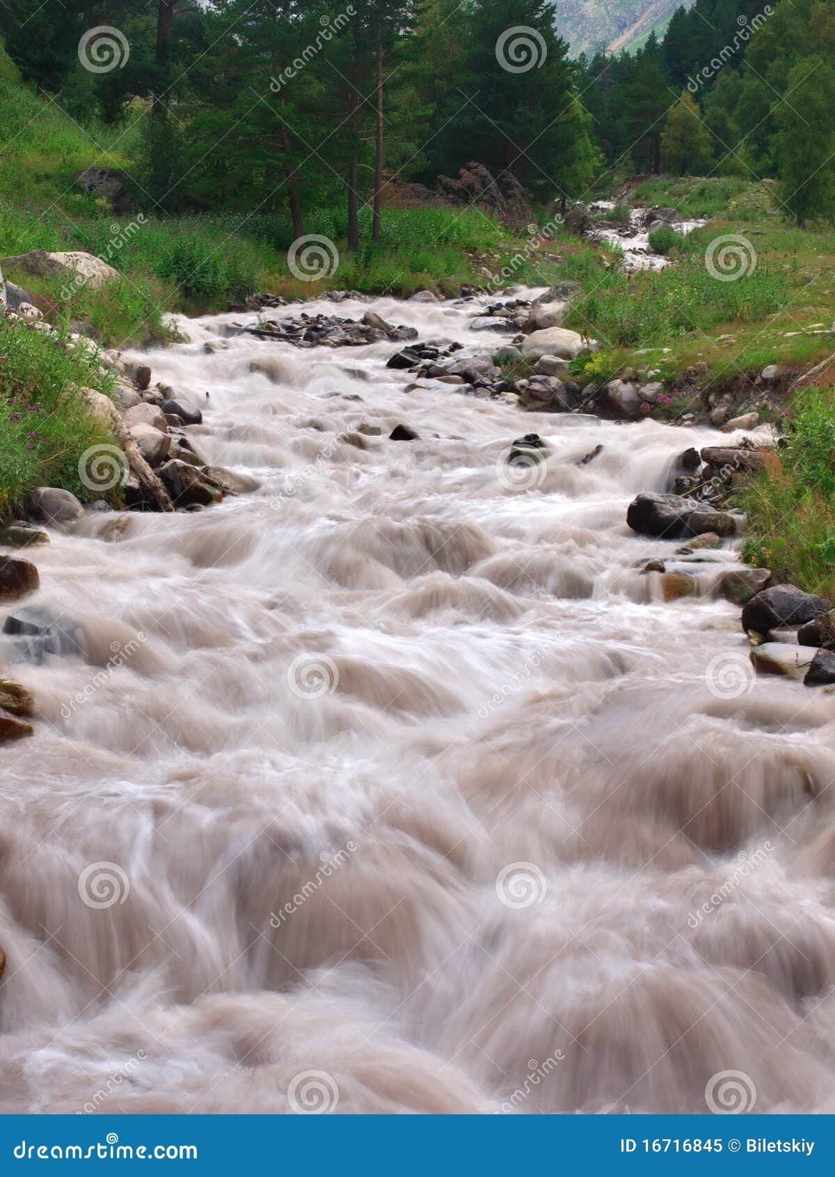 Tempestuous mountain river stock image. Image of creek - 16716845