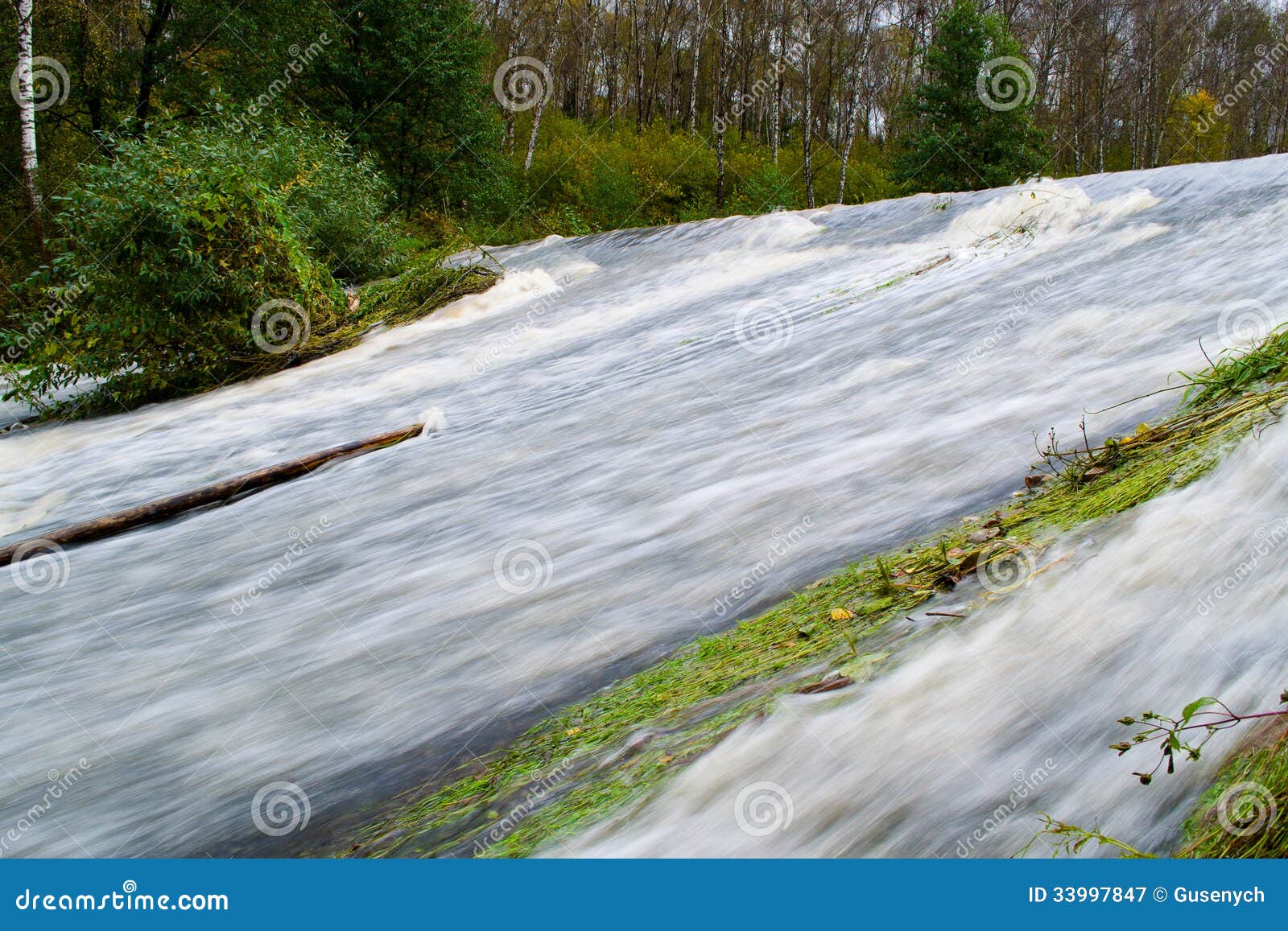 Tempestuous mountain river stock image. Image of wood - 33997847
