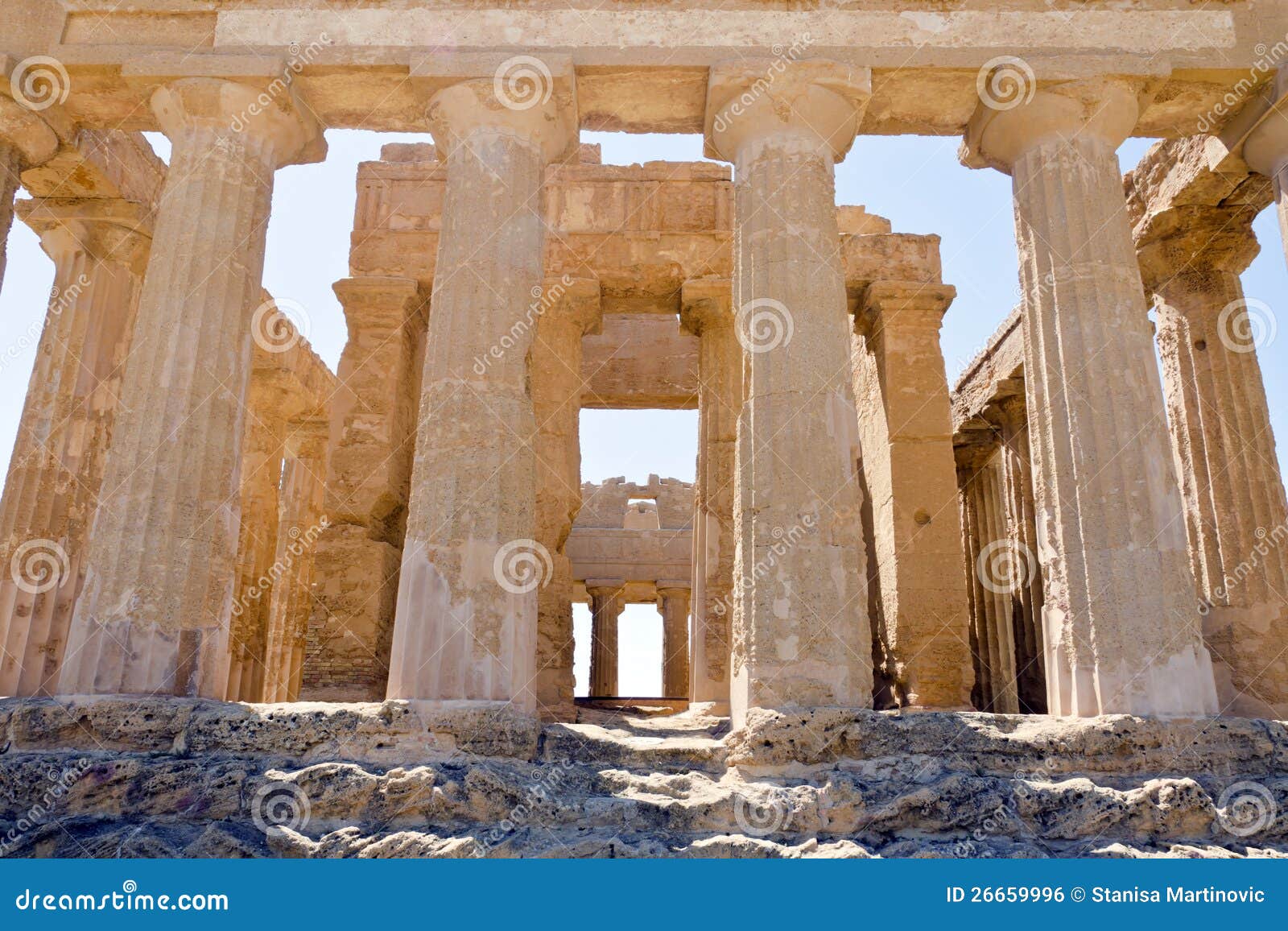 Tempiale Di Concordia - Valle Delle Tempie Fotografia Stock - Immagine ...