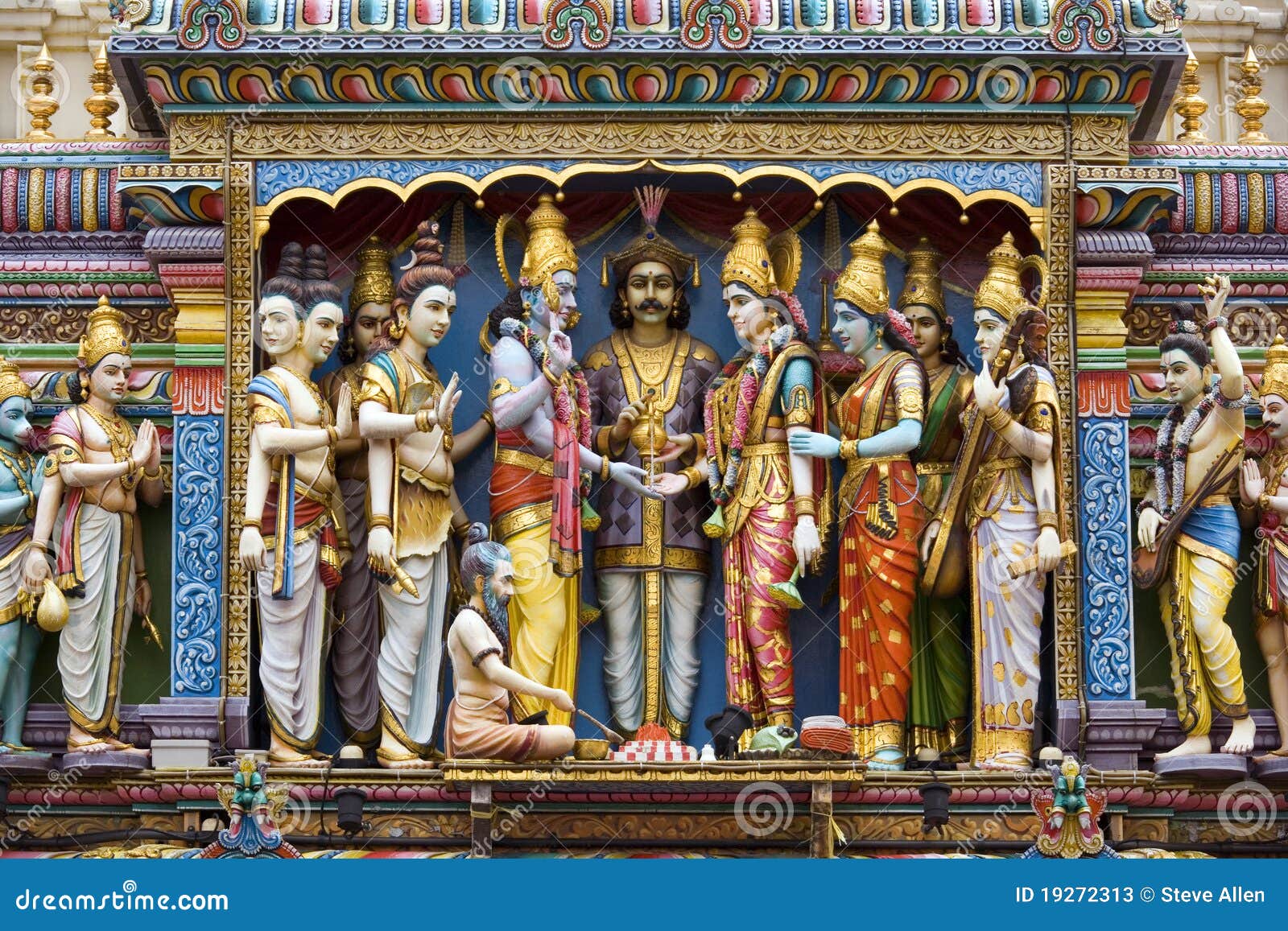 Tempiale Indù Di Sri Krishnan - Singapore Immagine Stock - Immagine di ...
