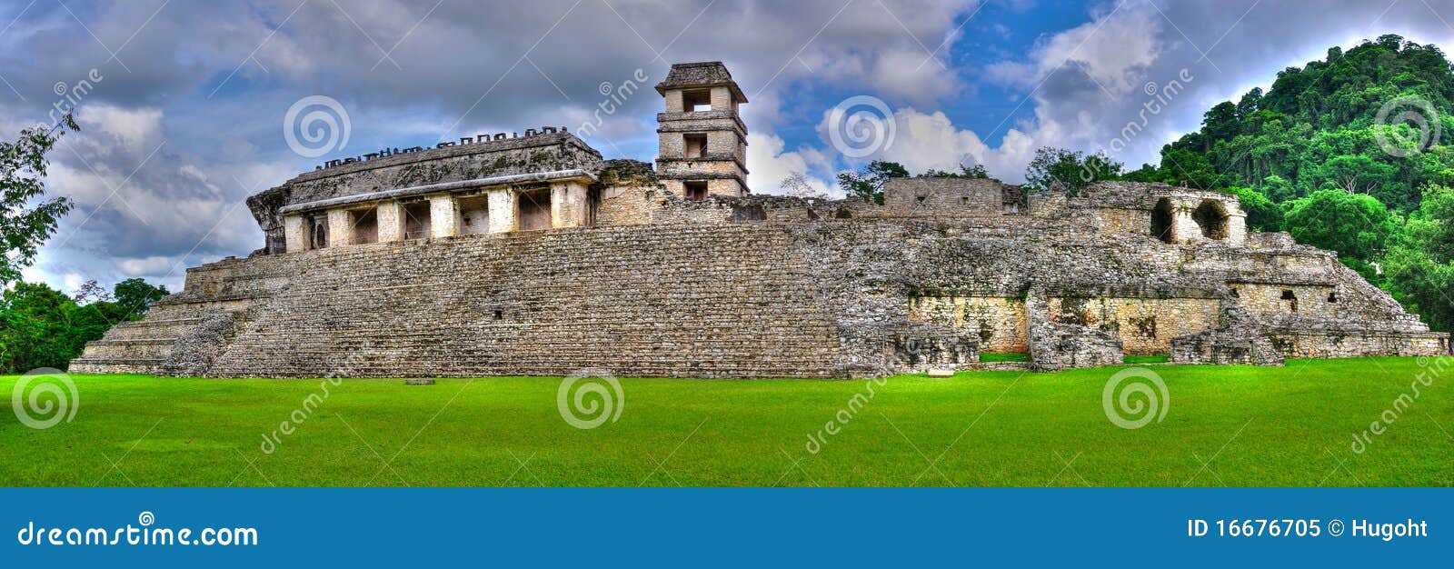 Tempie Antiche Del Maya Di Palenque, Messico Immagine Stock - Immagine ...