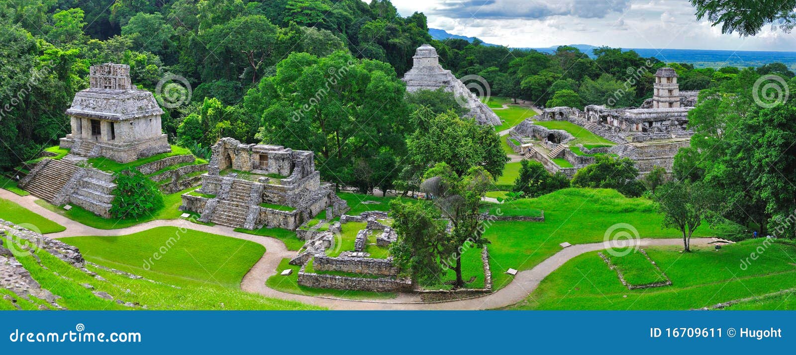 Tempie Antiche Del Maya Di Palenque, Messico Immagine Stock - Immagine ...