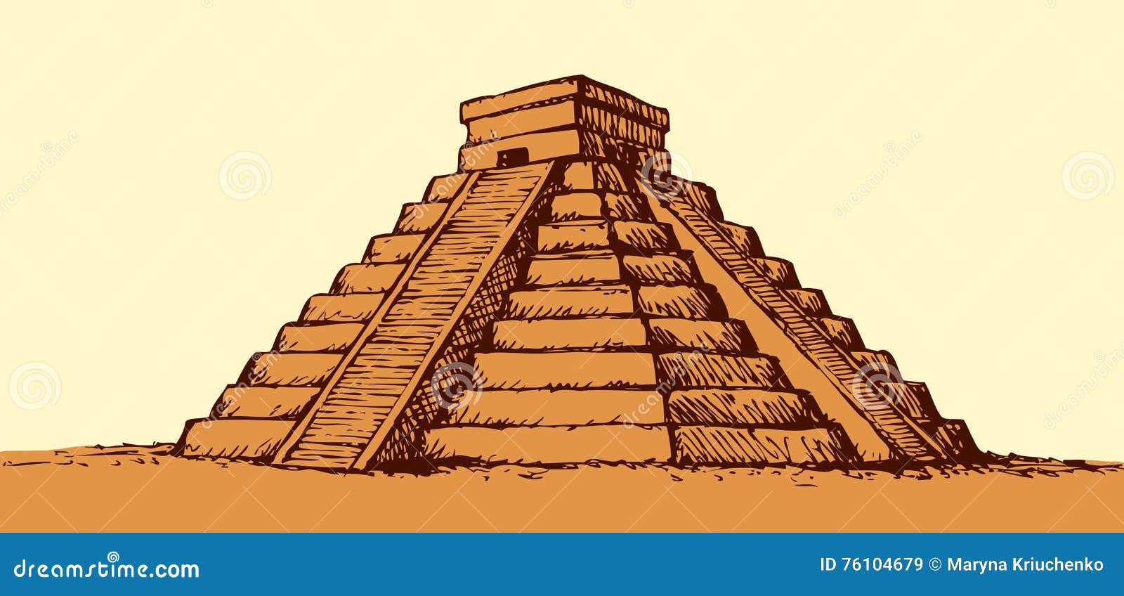 Tempio Degli Aztechi Illustrazione Di Vettore Illustrazione Vettoriale ...