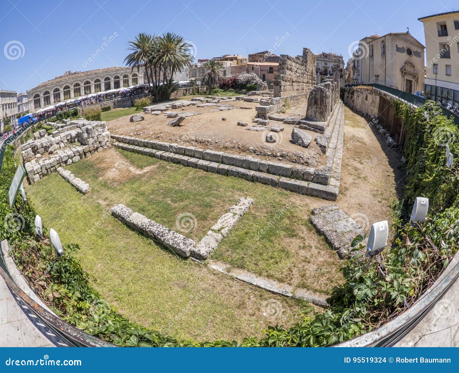 Tempio Di Apollo a Siracusa Sicilia Fotografia Stock - Immagine di ...