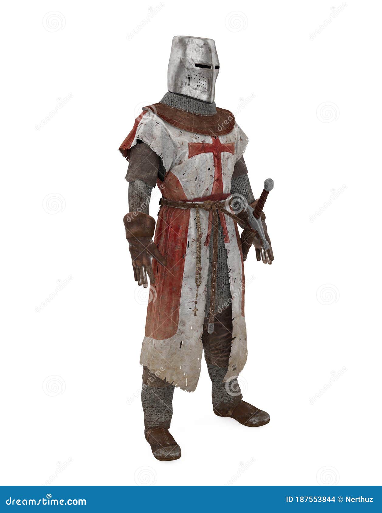 Templar Knight Armor Isolated Stock Illustration - Illustration of ...