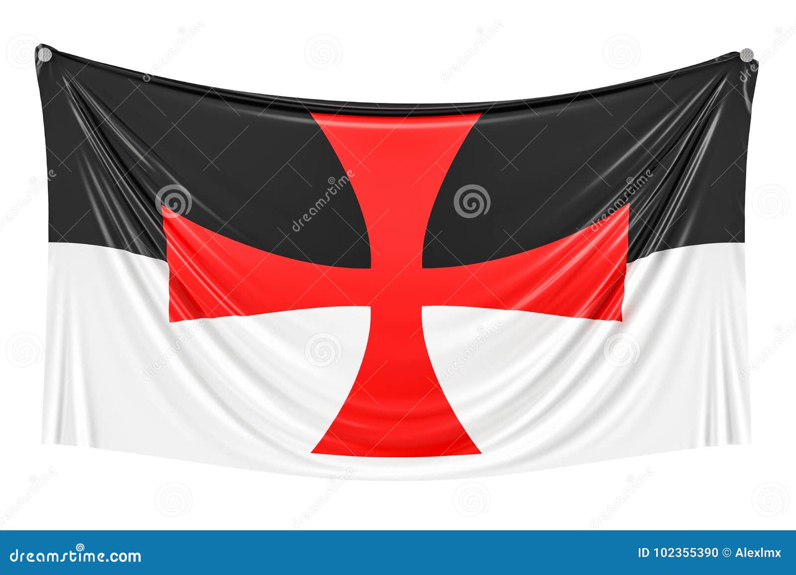 Knight With Flag Shield Horse Retro Cartoon Vector | CartoonDealer.com ...