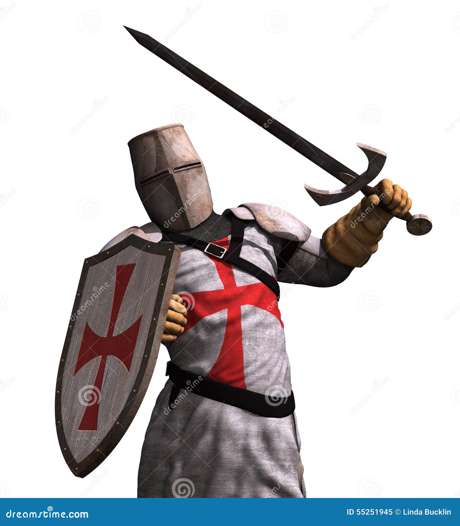 Templar riddare i strid stock illustrationer. Illustration av anfaller ...