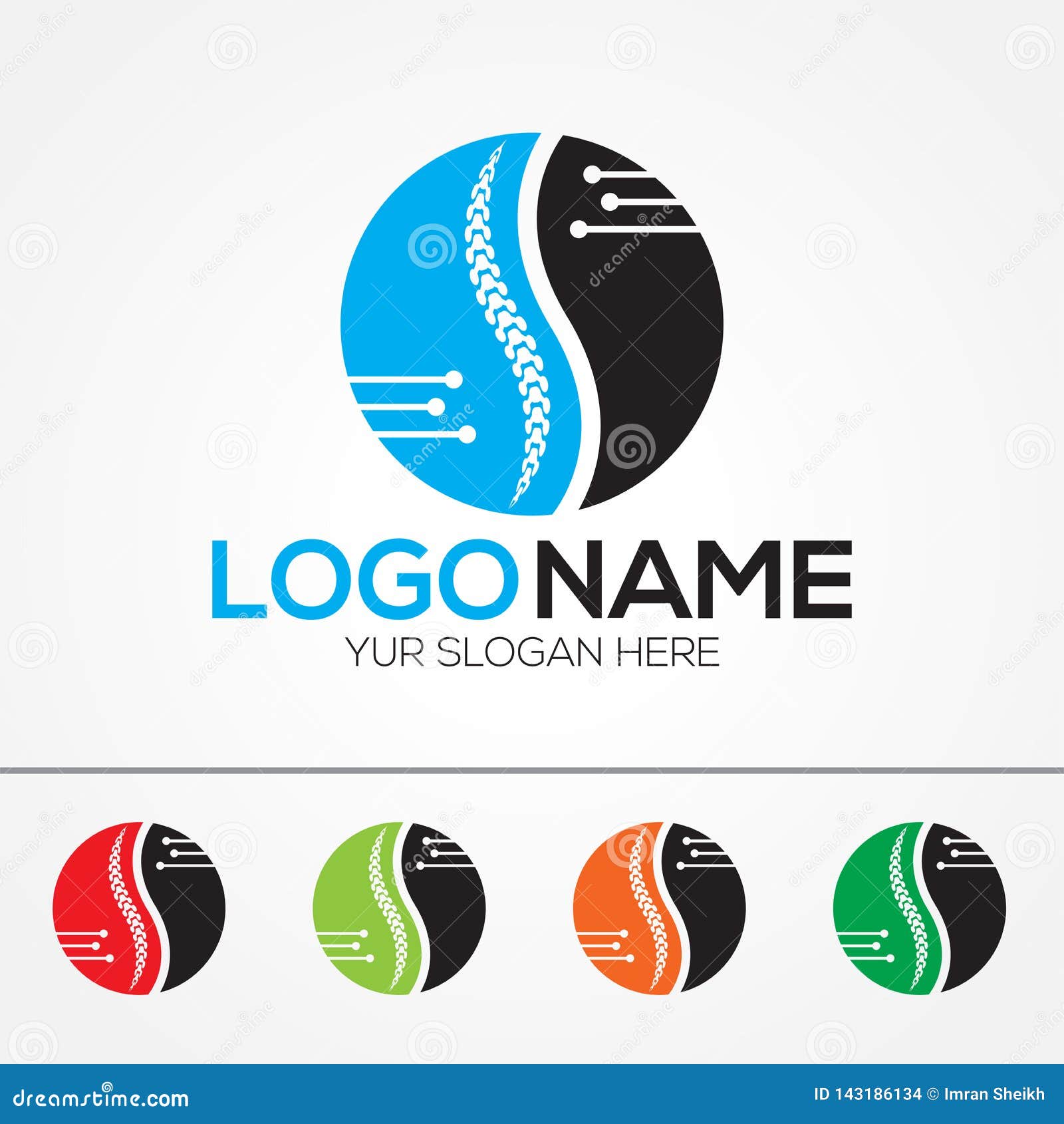 Medical Backbone Logo Design Stock Vector - Illustration of company ...