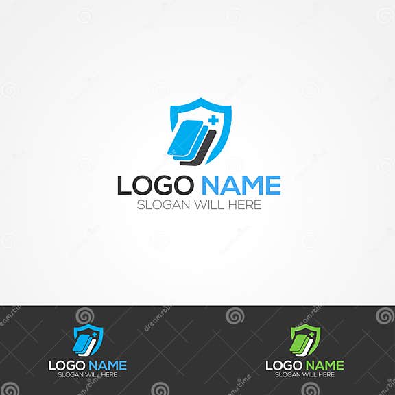 Screen Protector Logo Design Stock Vector - Illustration of market ...