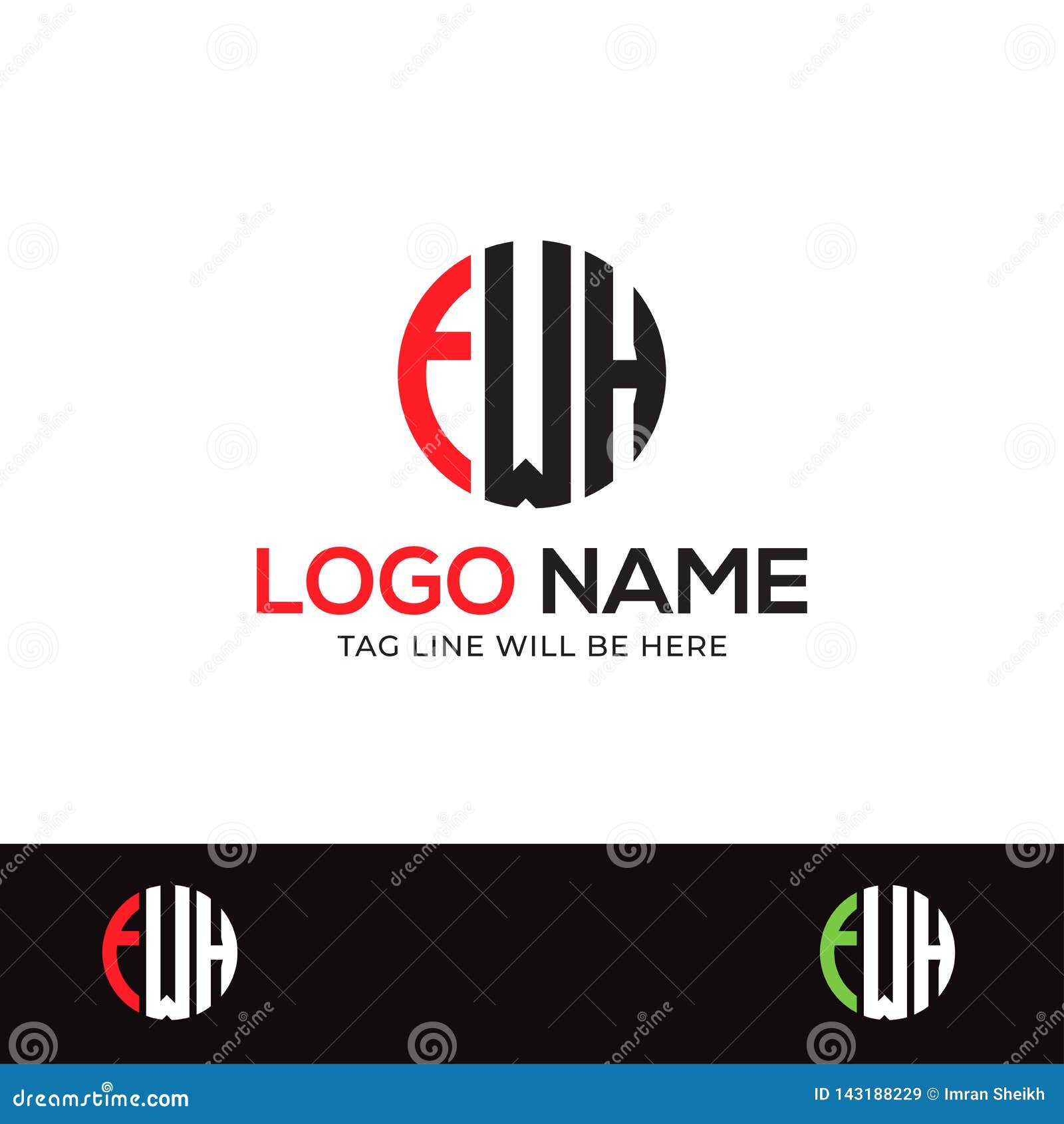 EWH Letter Logo Design stock illustration. Illustration of elegant ...