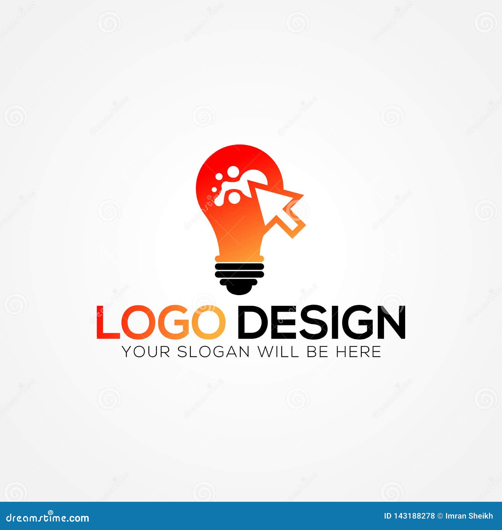 Light Logo Design stock vector. Illustration of design - 143188278