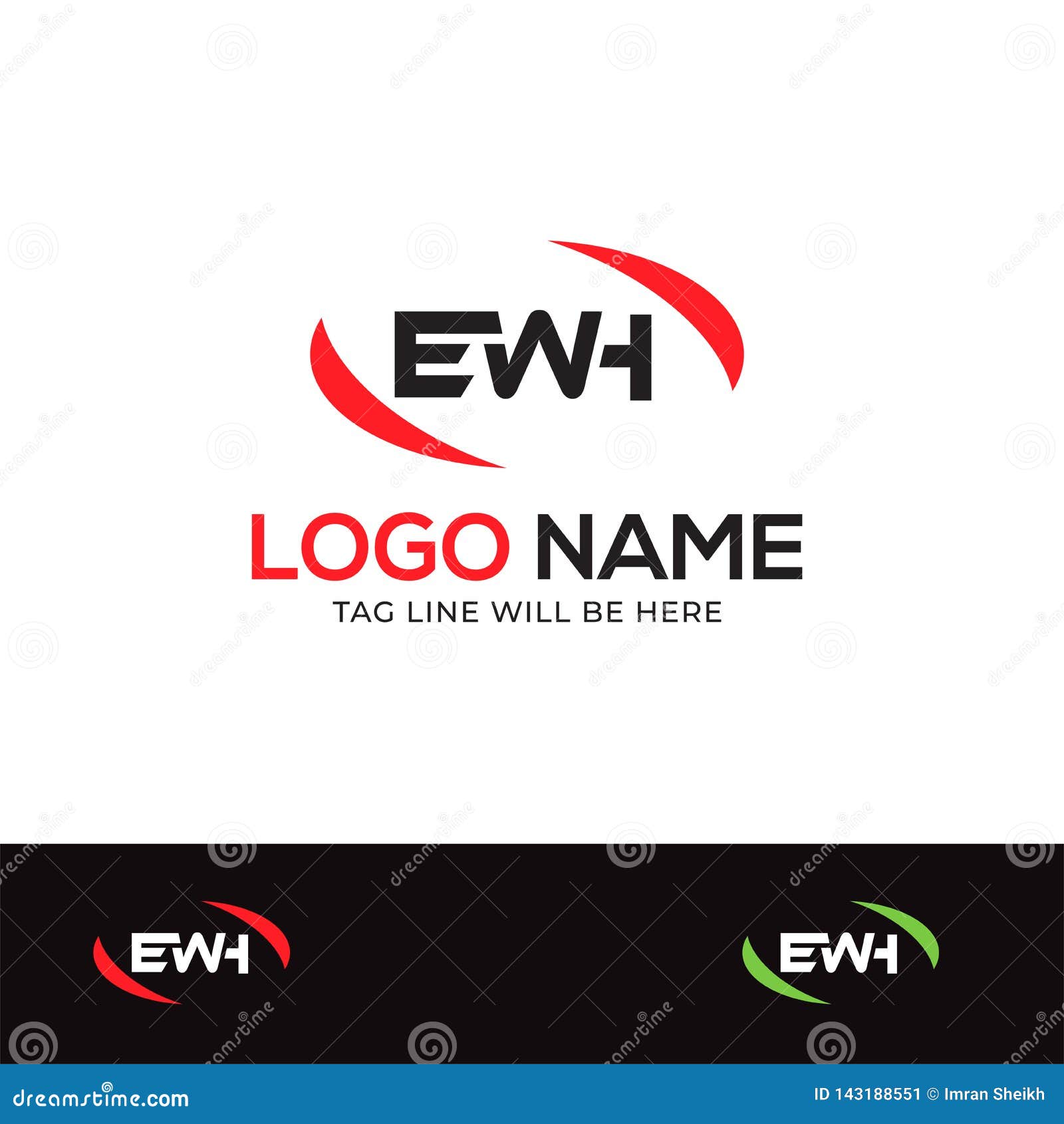 EWH Letter Logo Design stock illustration. Illustration of design ...