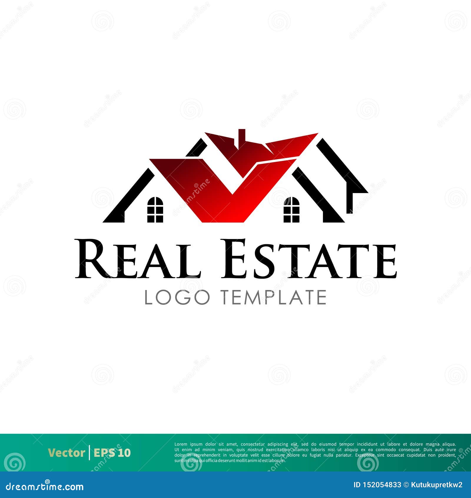 Real Estate Red Home Icon Vector Logo Template Illustration Design ...