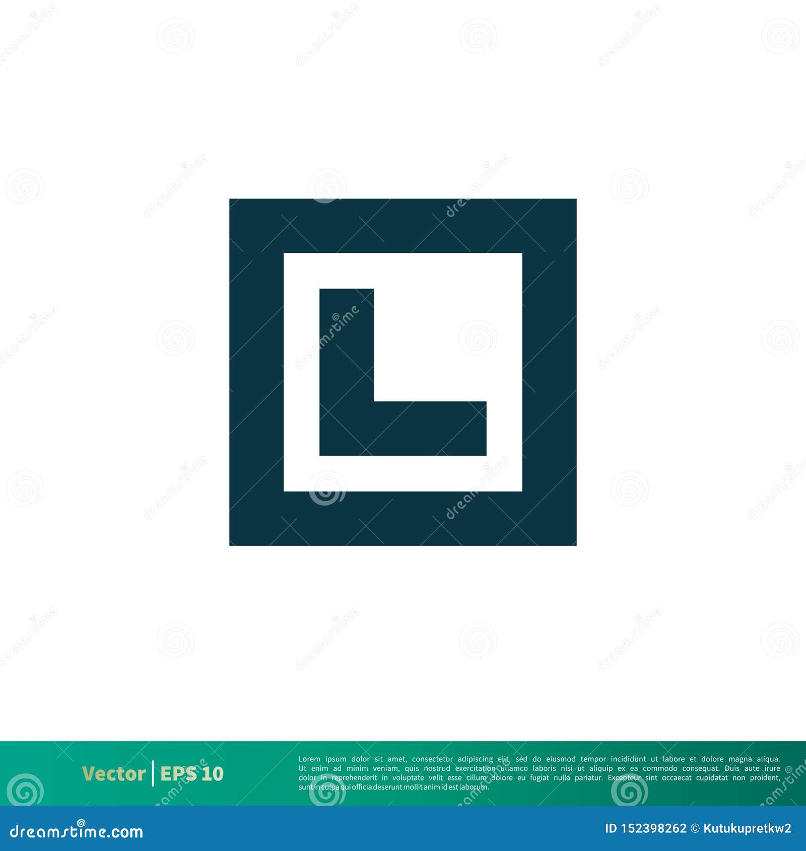 Blue Square L Letter Icon Vector Logo Template Illustration Design ...