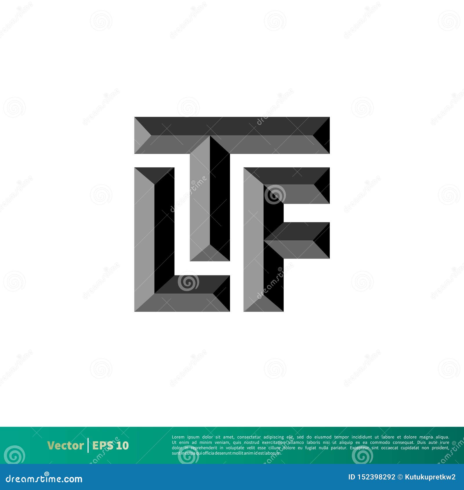 L T F Letter Brick Icon Vector Logo Template Illustration Design ...