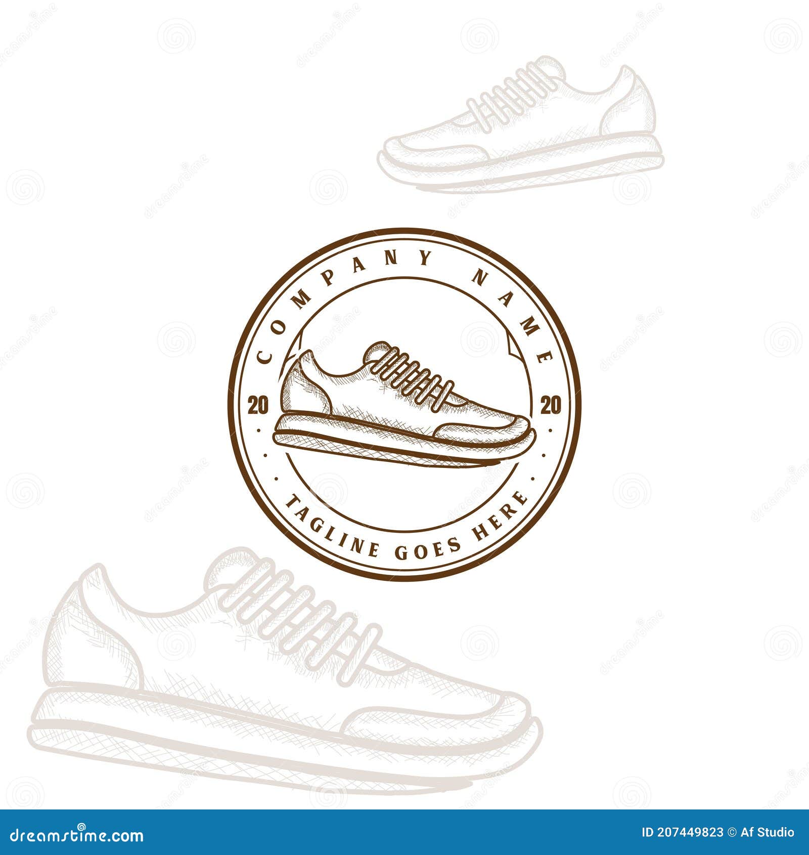 Vintage Retro Sport Shoe Store Badge Emblem Label Logo Design Vector ...