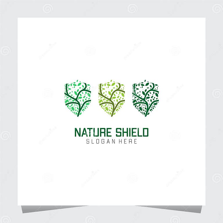 Illustration Vector Graphic of Nature Shield Logo Stock Vector ...