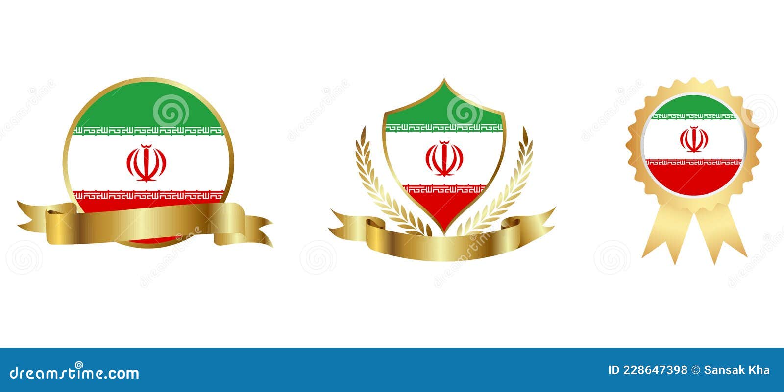Iran Flag Icon . Web Icon Set . Icons Collection Flat. Simple Vector ...