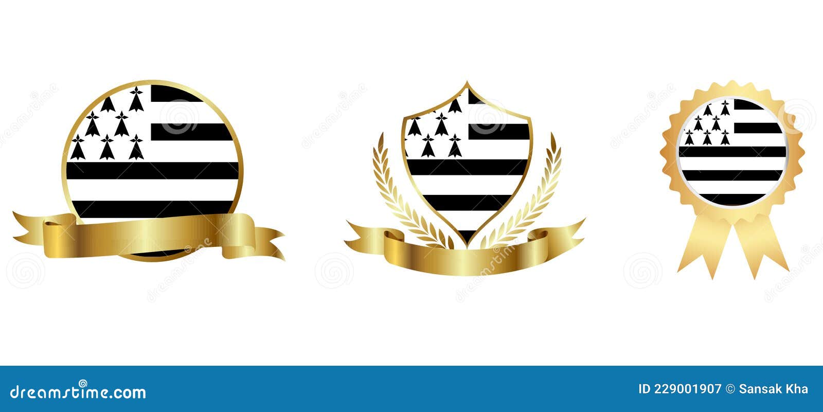 Brittany Flag Icon . Web Icon Set . Icons Collection Flat. Simple ...