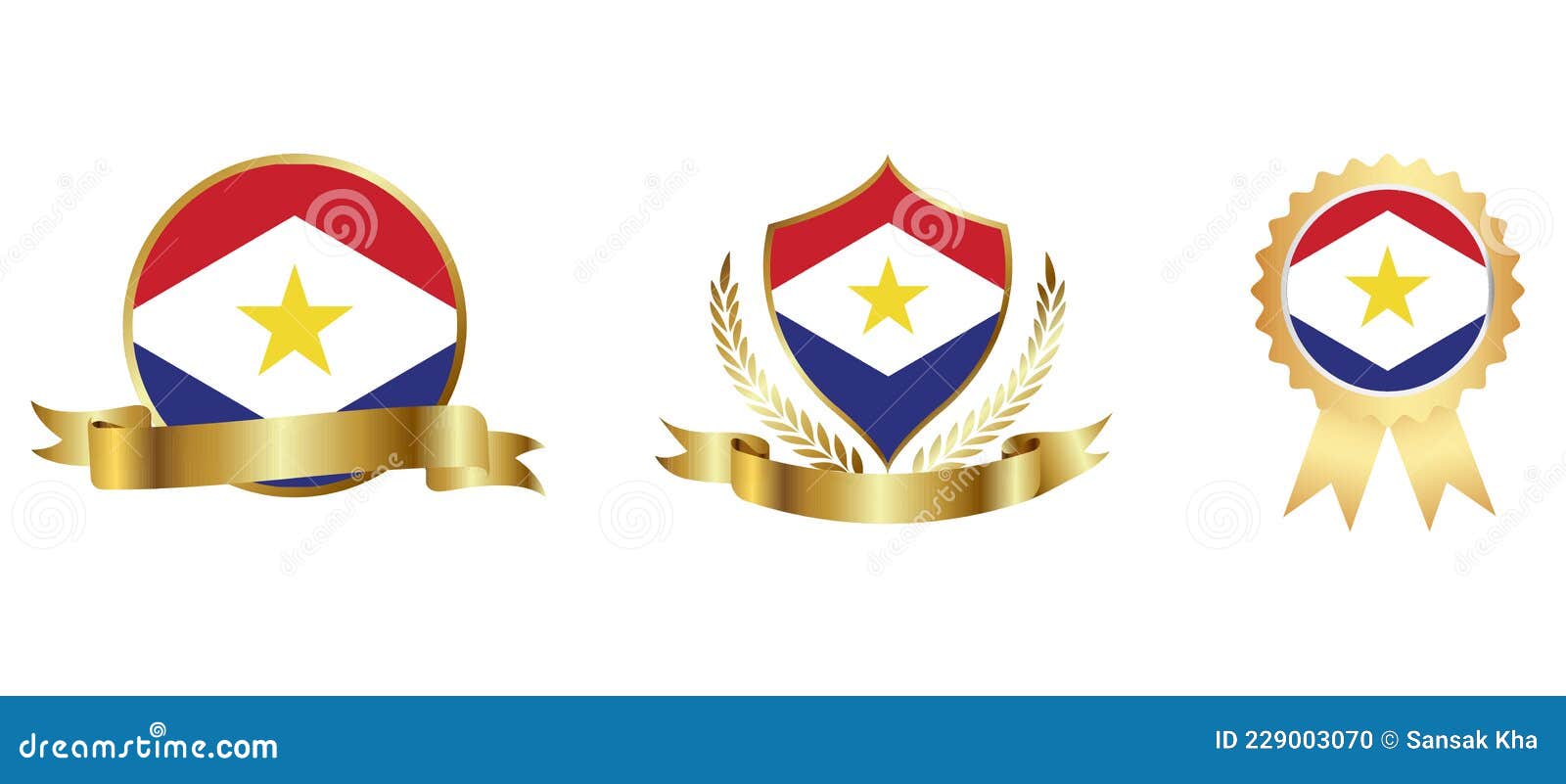 Saba Flag Icon . Web Icon Set . Icons Collection Flat. Simple Vector ...