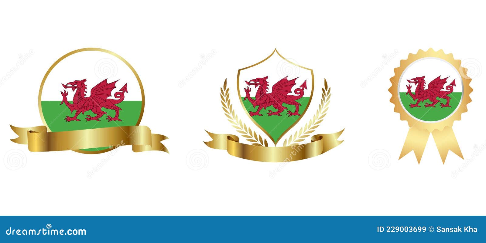 Wales Flag Icon . Web Icon Set . Icons Collection Flat. Simple Vector ...