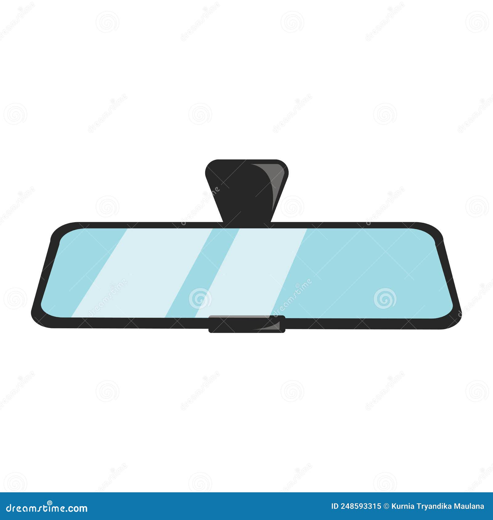 Vector Cartoon Car Rearview Mirror Stock Vector - Illustration of view ...