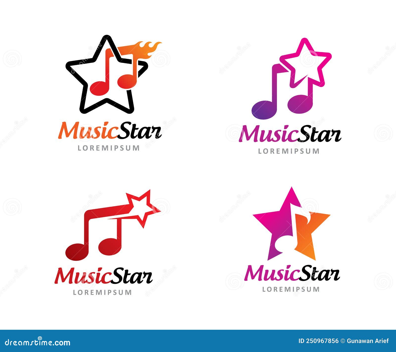 Music Star Logo Symbol or Icon Template Stock Vector - Illustration of ...
