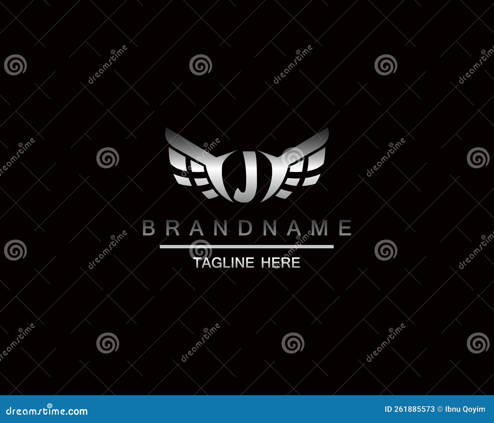 Letter J Wing Logo Design Concept Template Vector Stock Vector ...