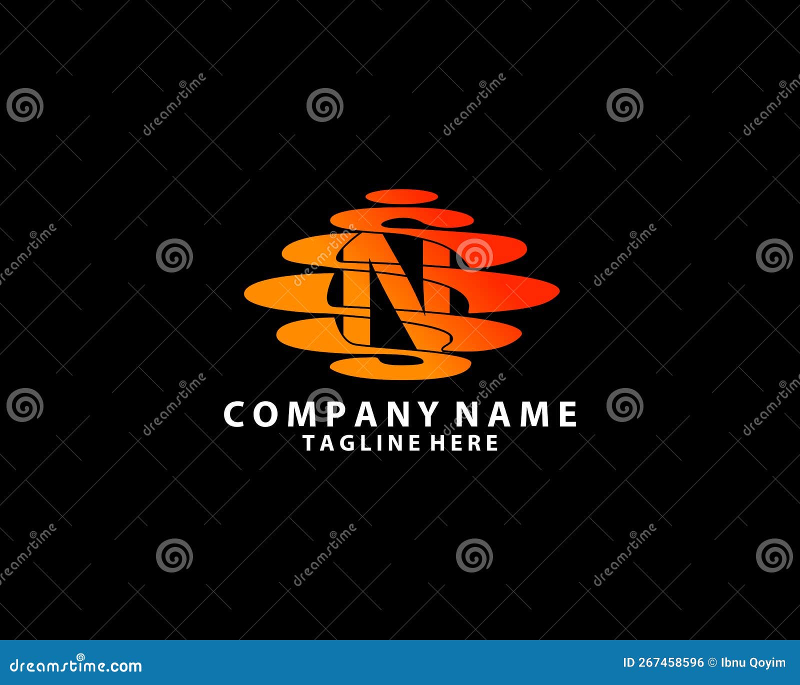 Letter N Moon Negative Space Logo Design Vector Icon Graphic ...