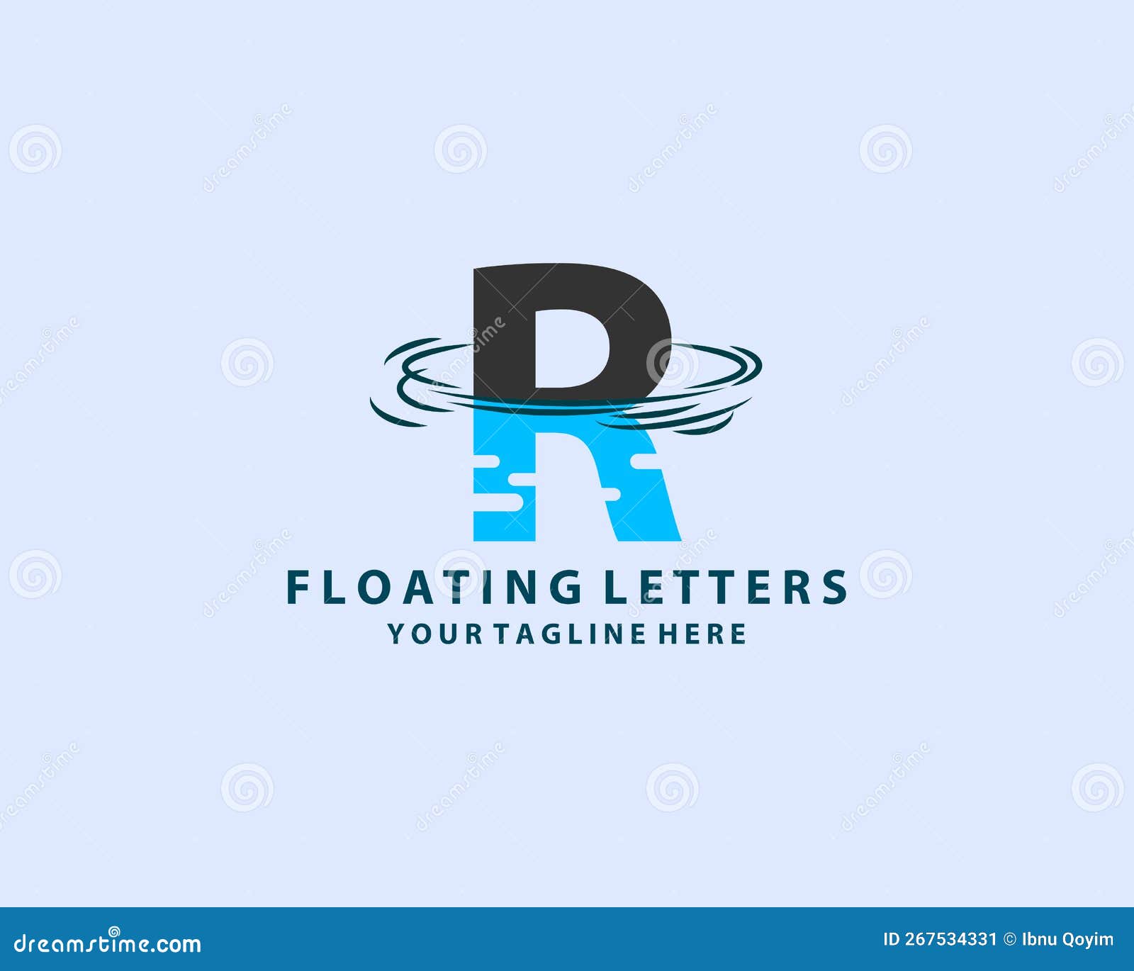 Letter R Water Wave Logo Design Vector Icon Graphic Emblem Illustration ...