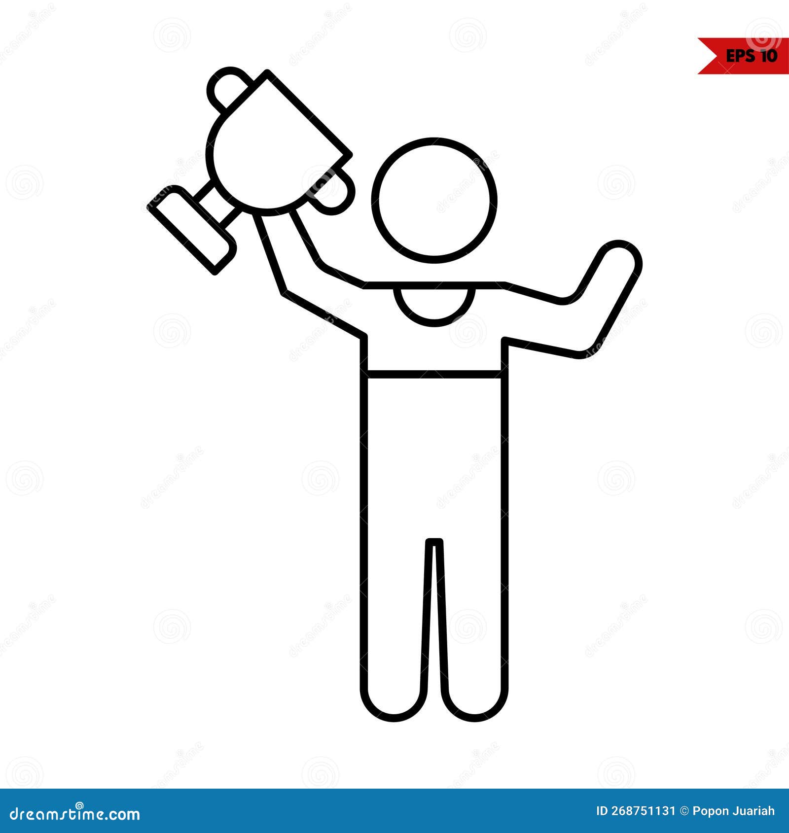 Illustration of Student Line Icon Stock Vector - Illustration of ...