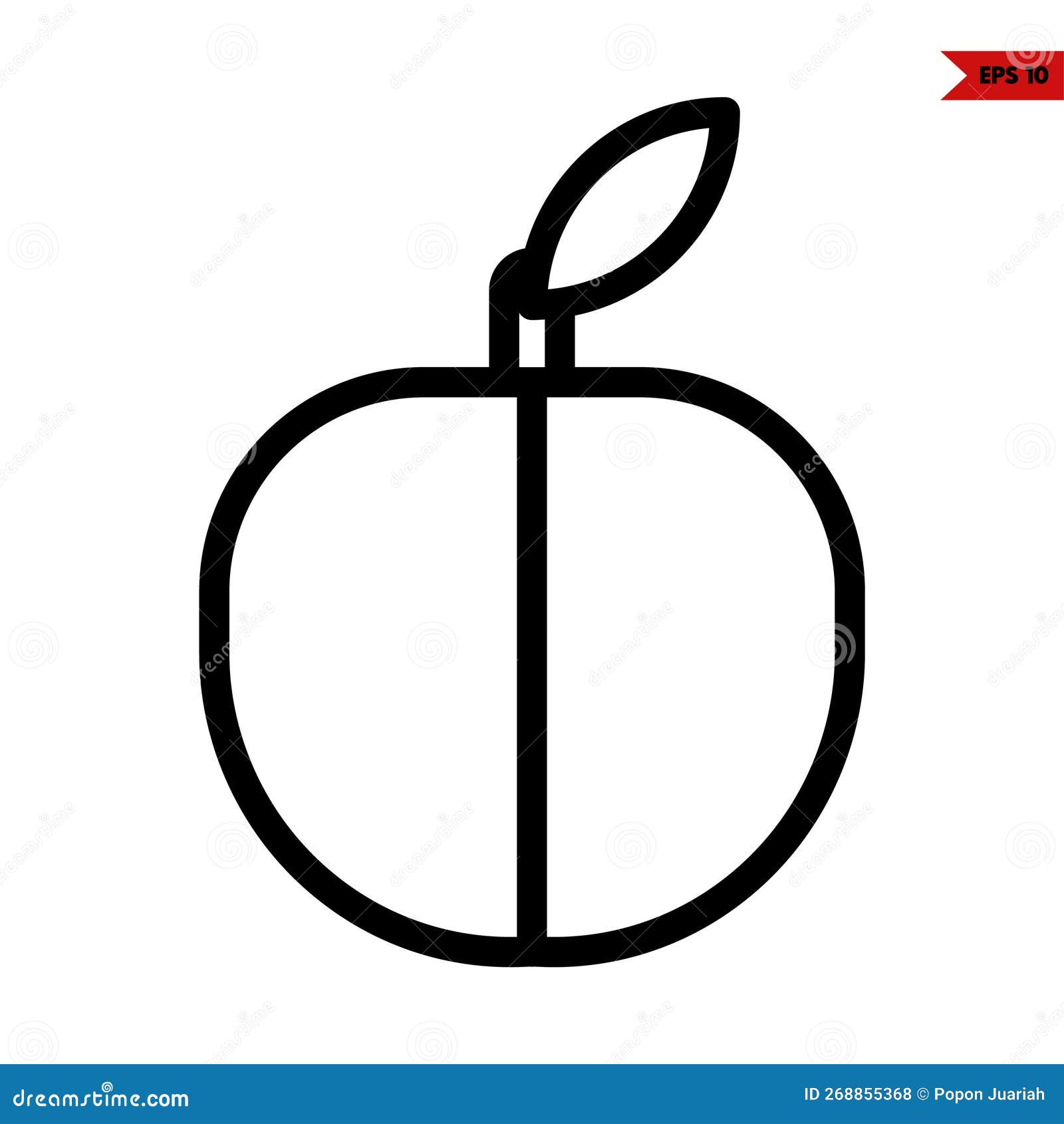 Illustration of Peach Line Icon Stock Vector - Illustration of isolated ...