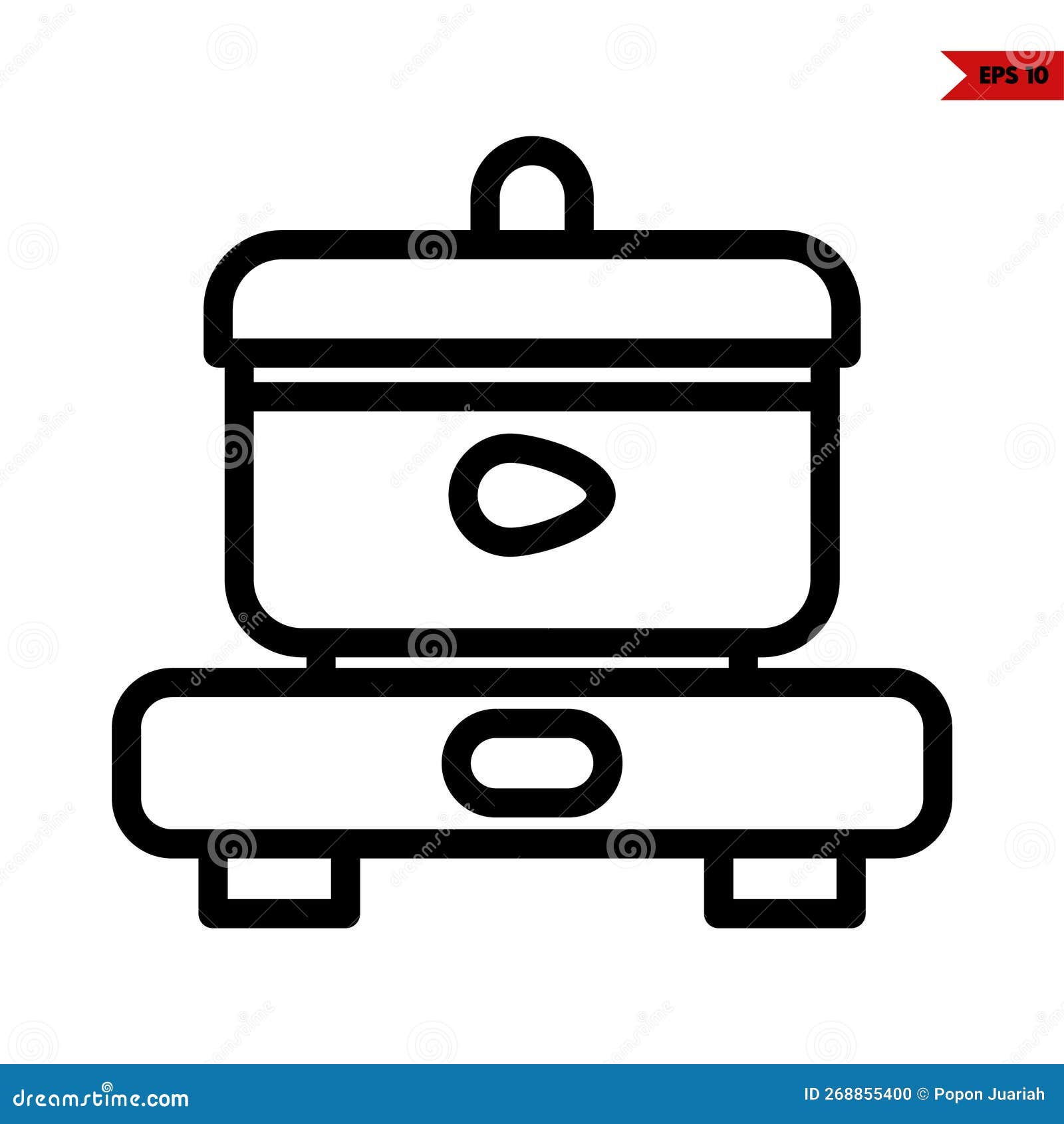 Illustration of Pot Line Icon Stock Vector - Illustration of interior ...
