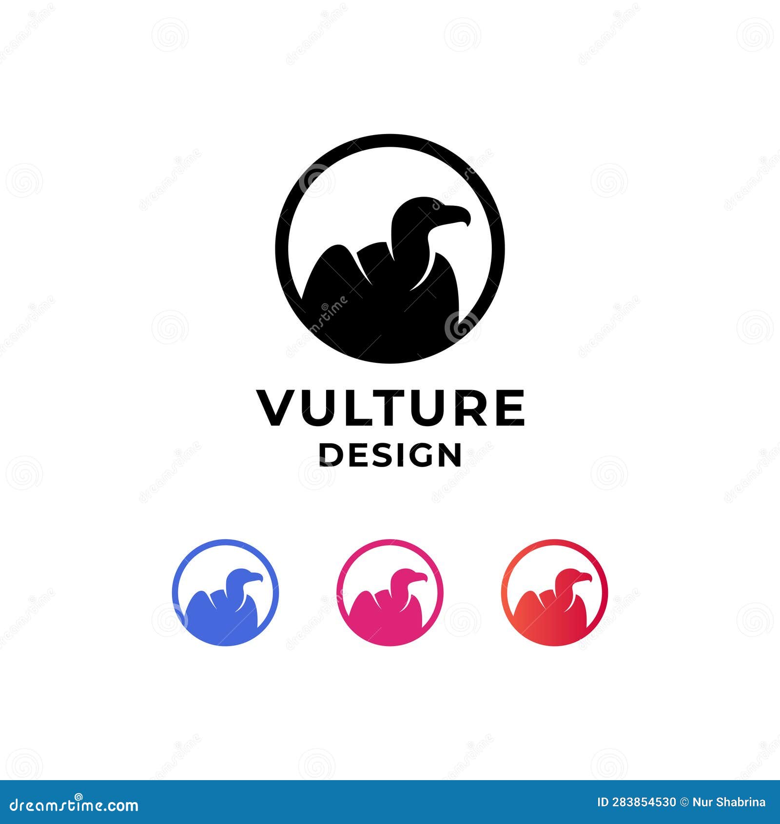 Modern Elegant Vulture Design Head Logo Design Concept-01 Stock Vector ...