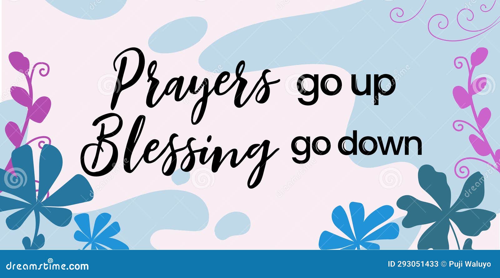 Religious Faith Quote Prayers And Blessing Vector Natural Background ...