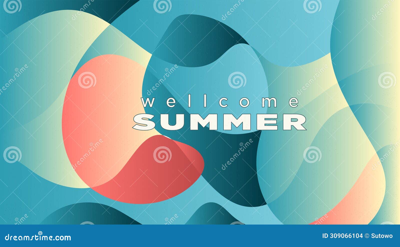 Abstact Dynamic Fluid Wave of Vintage Gradient for Wellcome Summer ...