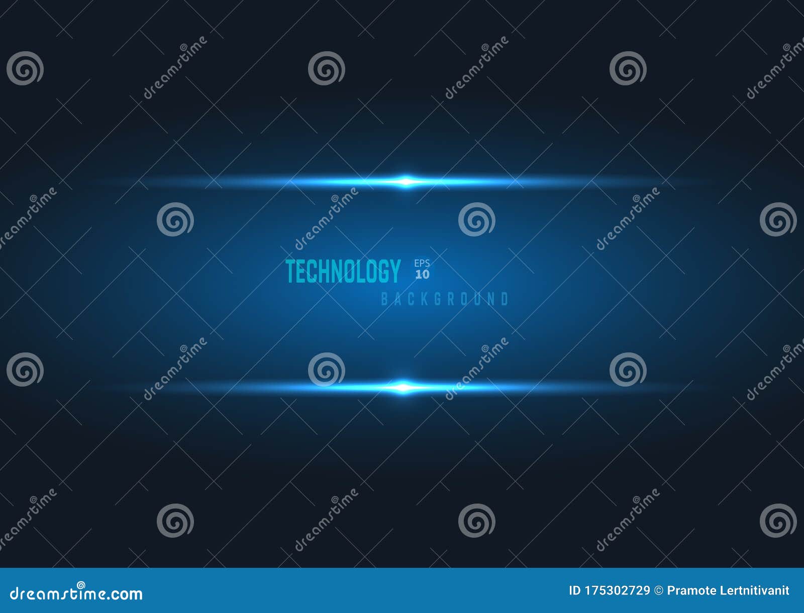 Template Abstract Technology Style Blue Shiny Color Black Frame Layout ...
