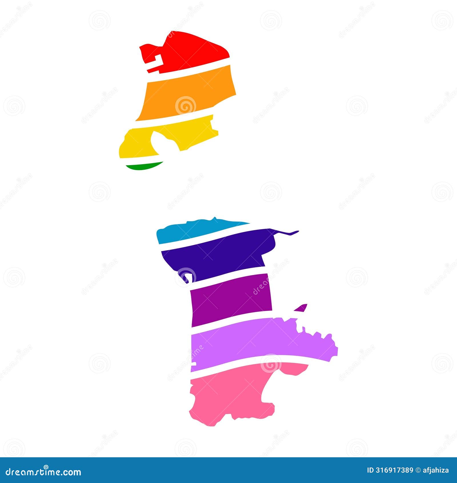 Macau Swoosh Silhouette Rainbow Map Cartoon Vector | CartoonDealer.com ...