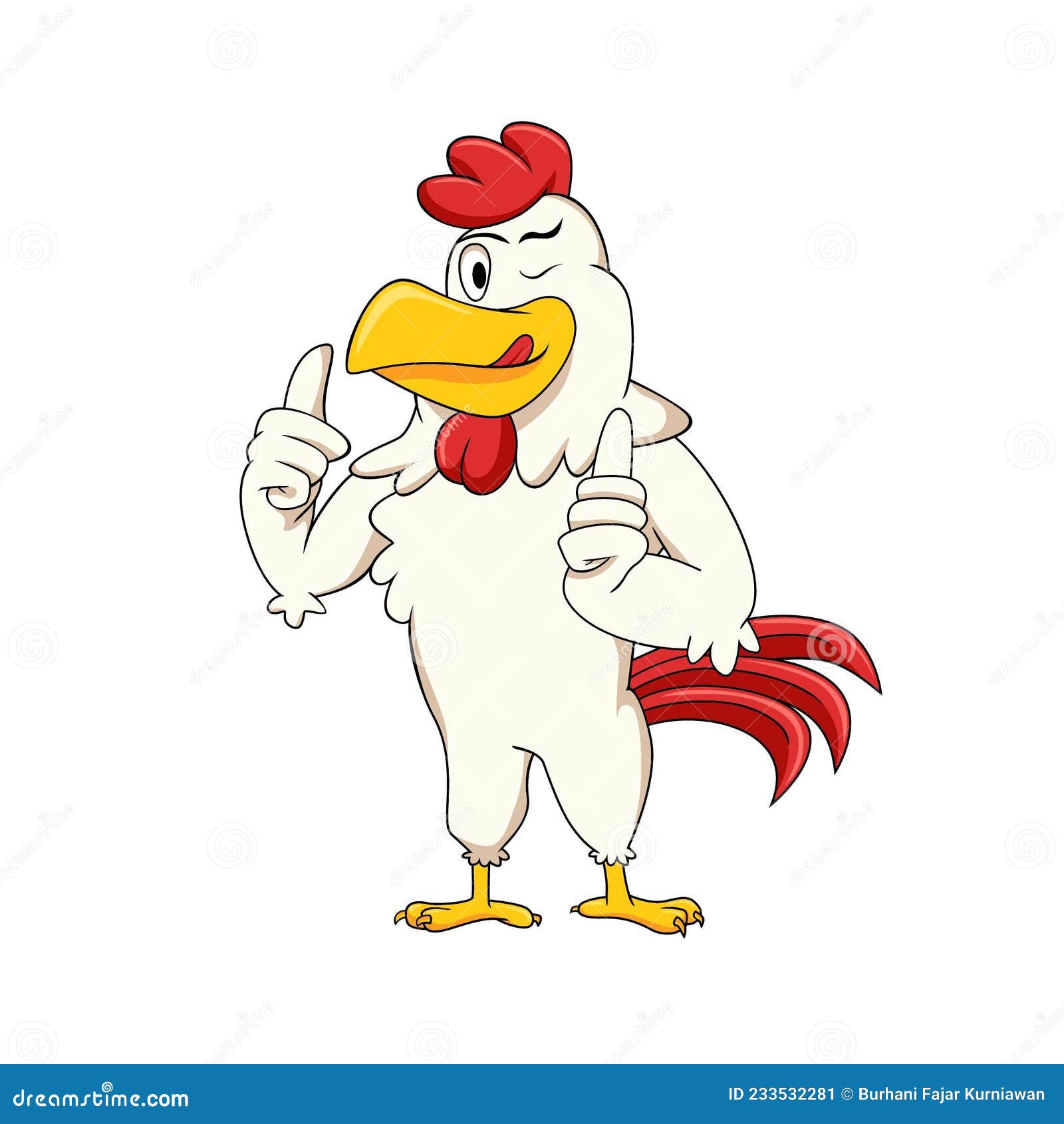 Cute Cartoon Chicken Mascot for Business Vector Illustration Design ...