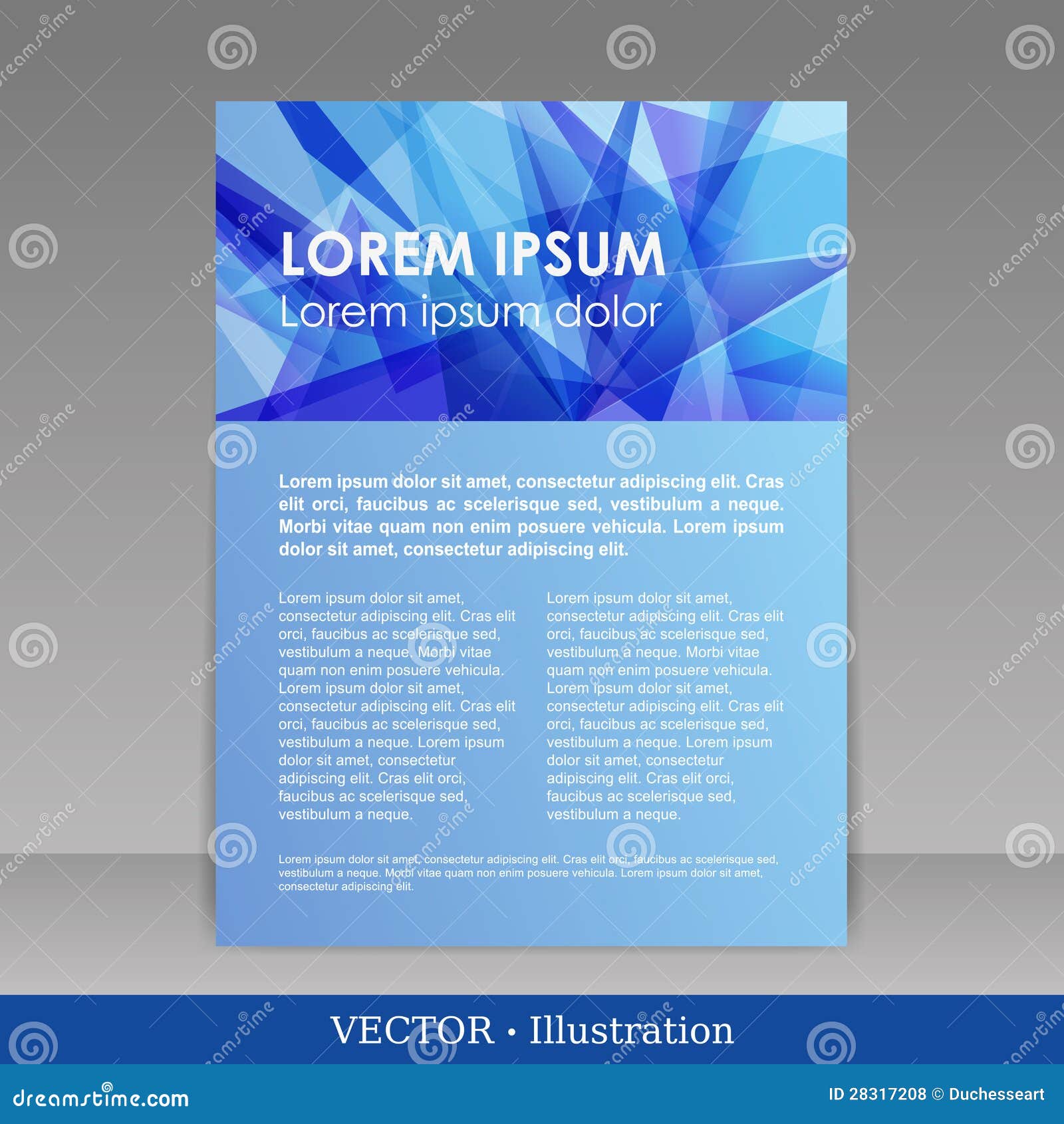 Template for Advertising Brochure. Stock Vector - Illustration of ...