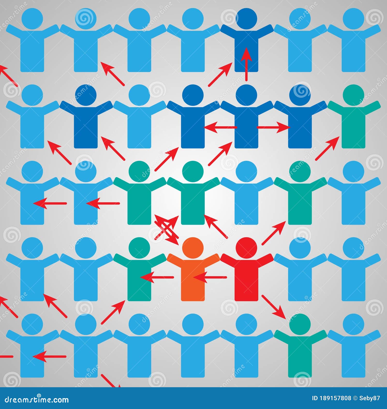 Template for Advertising Brochure with Connected People Stock Vector ...