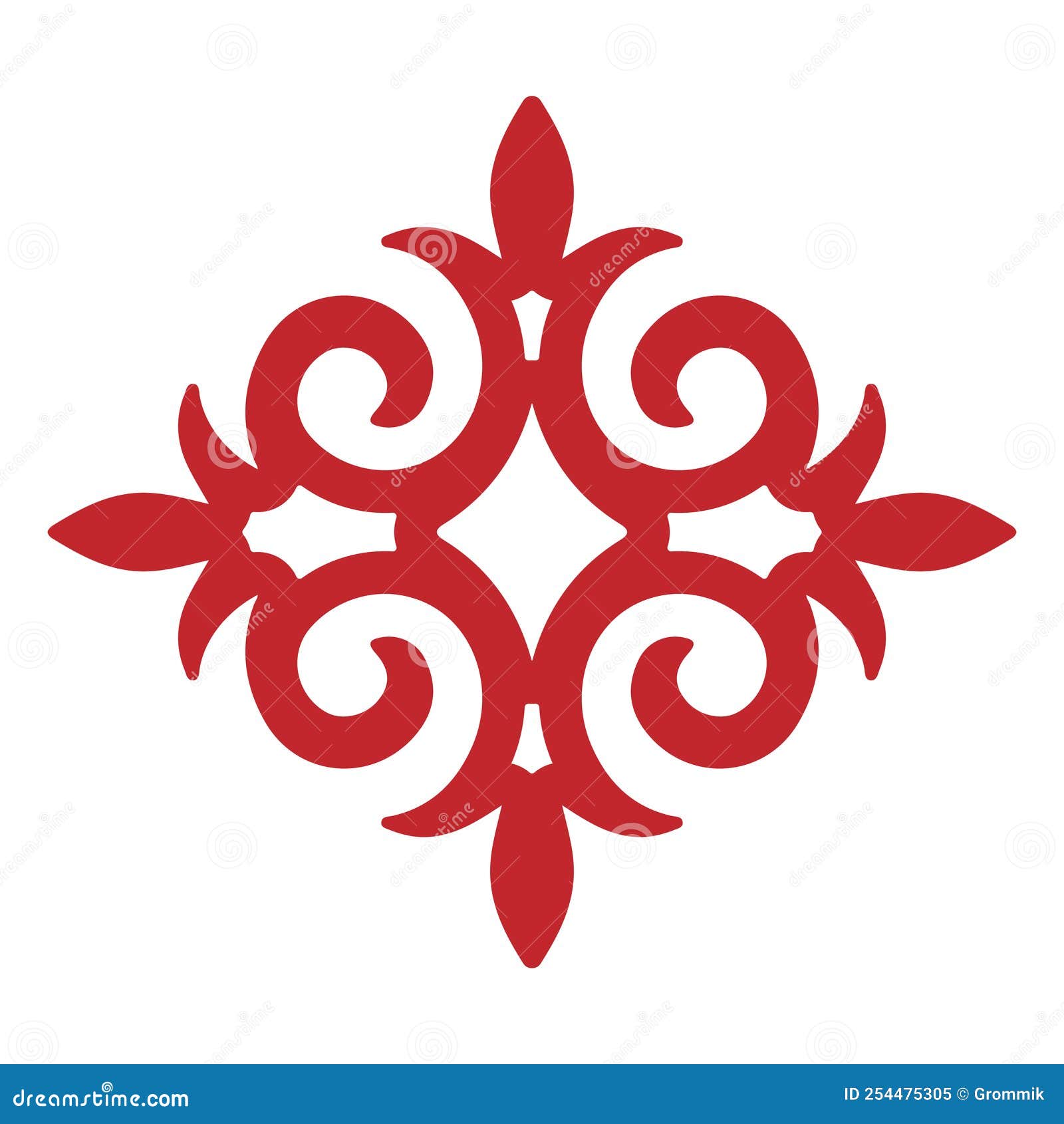Template of an Arbitrary Oriental Ornament for Creative Ideas Stock ...
