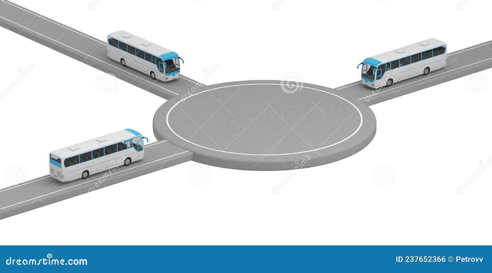 Template Area Where Bus Drive from Different Directions Stock ...