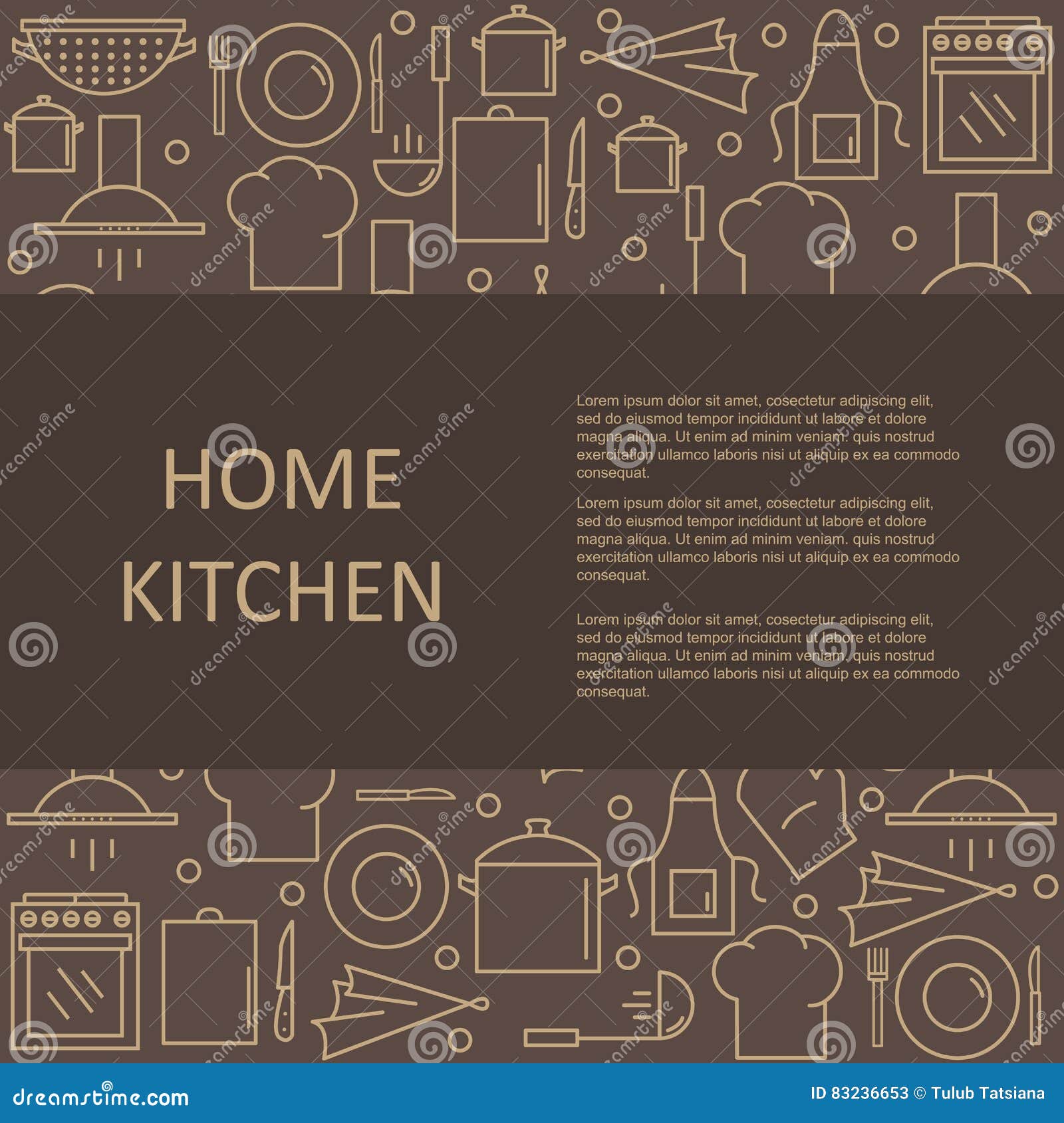 Template Articles on Home Kitchen with Space for Your Text. Stock ...