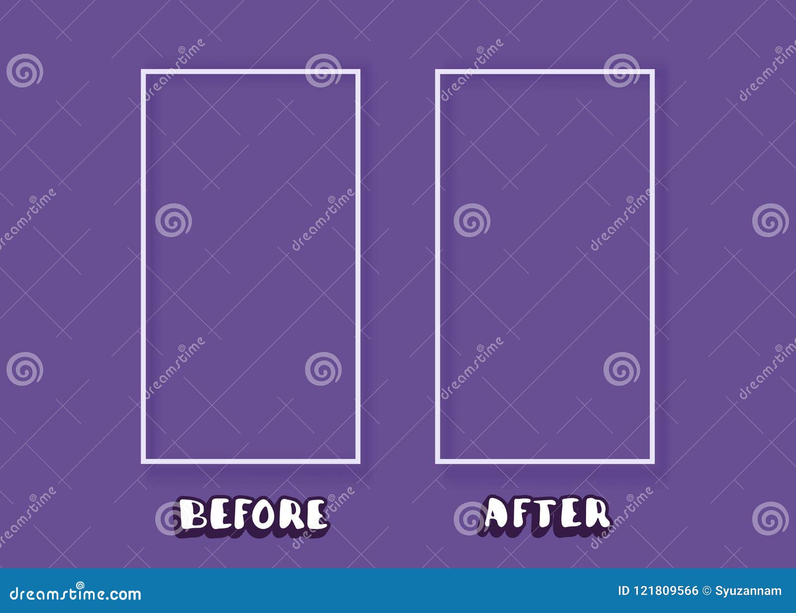 Before and after Banner with Empty Space. Vector Illustration. Stock ...