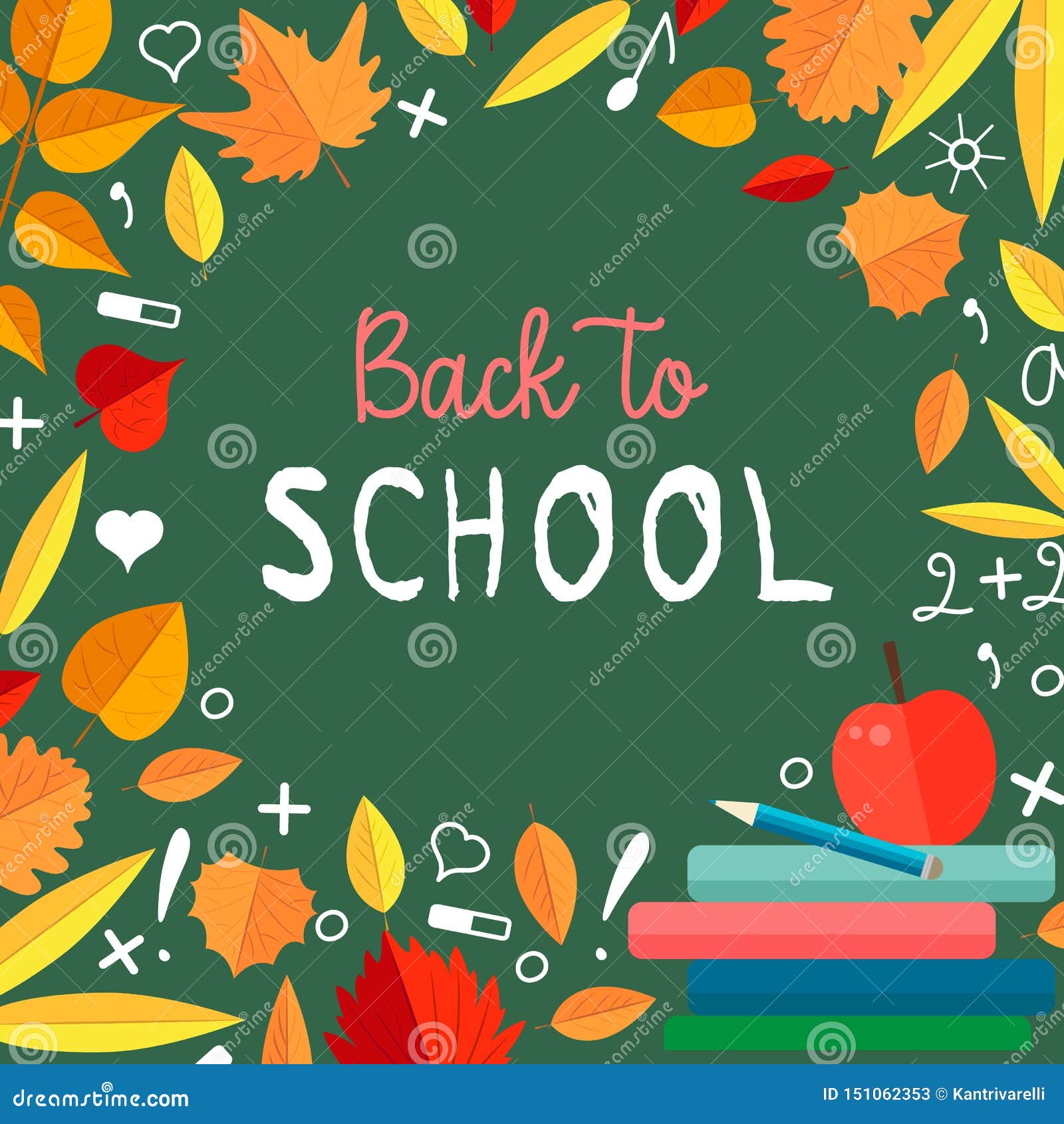 Template Background with Flat Style Icons for Design Card. Simple ...