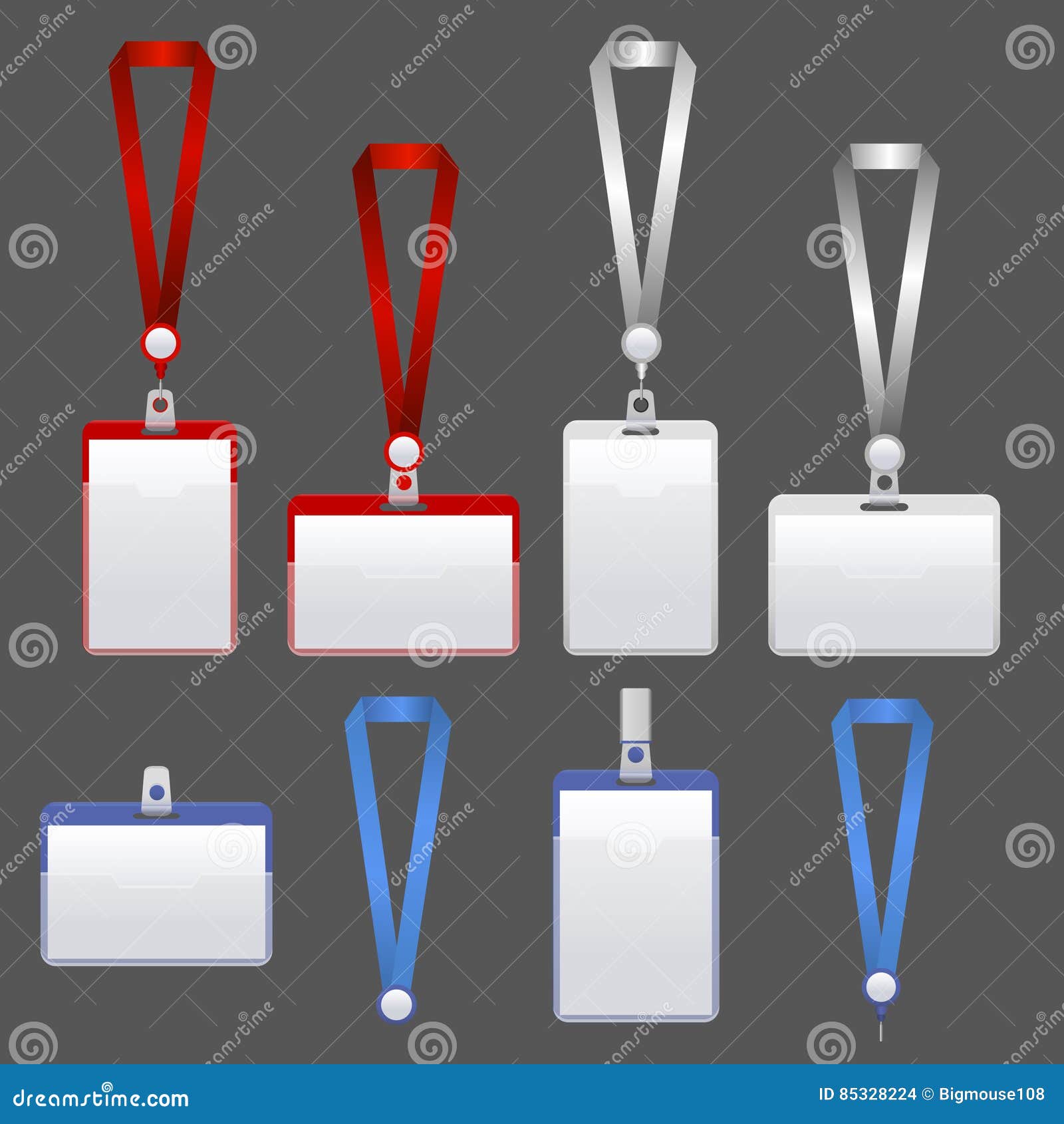 Template Badge Identification Set. Vector Stock Vector - Illustration ...